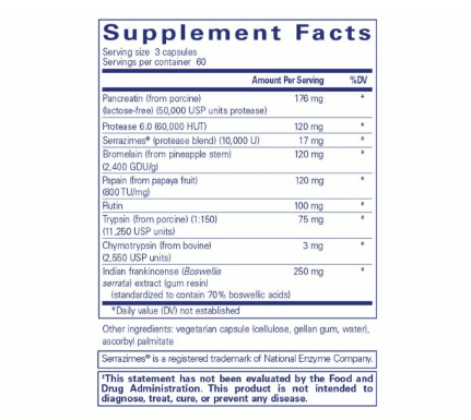 Pure Encapsulations Systemic Enzyme Complex *US customers only*